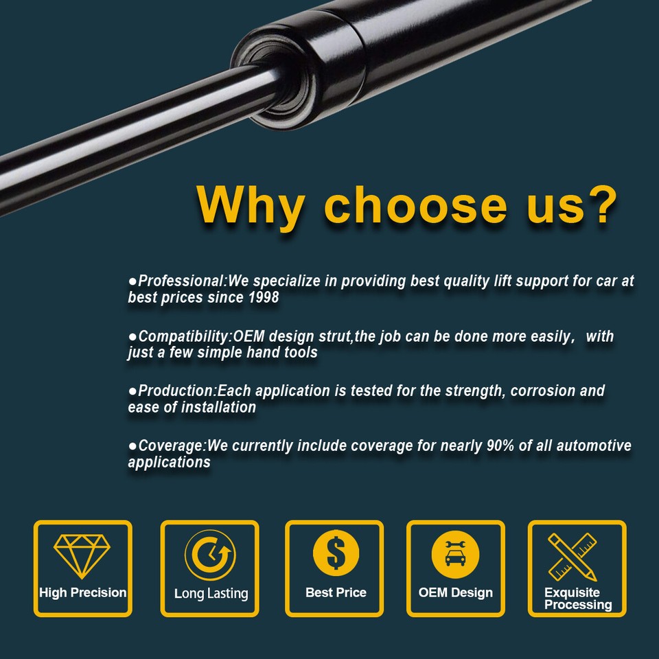 26" Undercover Lift Supports Gas Struts Shocks Props Dampers 6941 ...