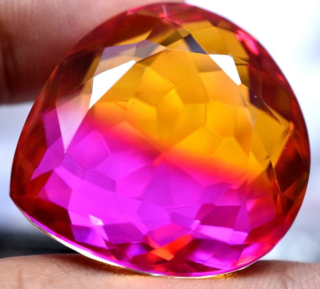 Lab Created 101.10 Ct Beautiful Multi- Color Ametrine GGL Certified ...