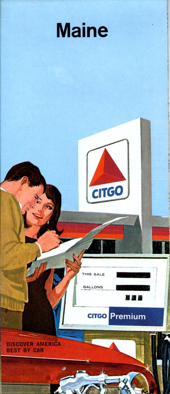 1966 Citgo Road Map: Maine NOS | eBay