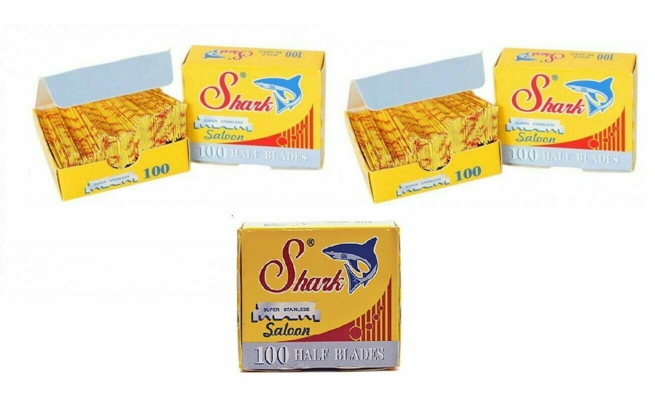 300 pcs Shark Single Edge Half Blades for Barber Straight Razors | eBay