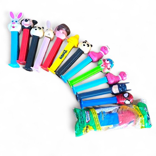 🔥Lot of 13 PEZ Candy Dispensers – Superheroes, Animals, Bunny, Panda ...
