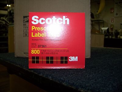 3M Scotch Prescription Label Tape 1 1/2"x72yd Acetate Film Tape | eBay