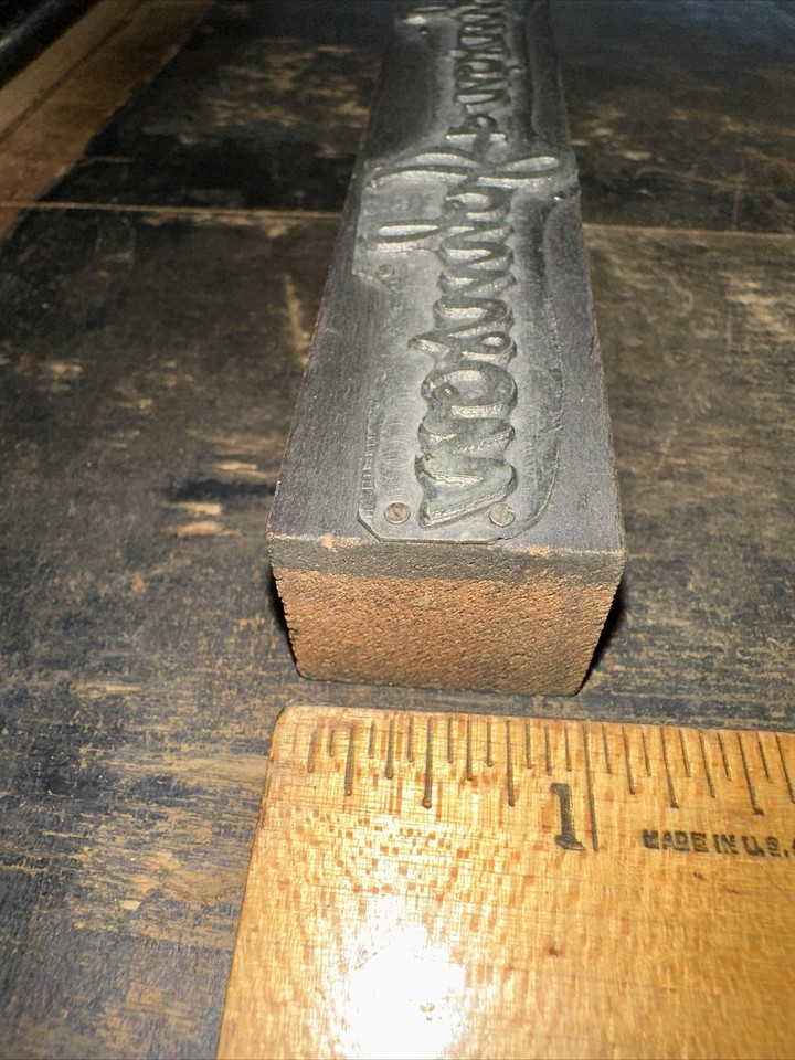 Print Block “ Johnson & Johnson “ Cursive Script, Early Block! | eBay