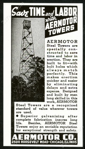 1951 Aermotor forest ranger fire observation tower photo vintage print ...