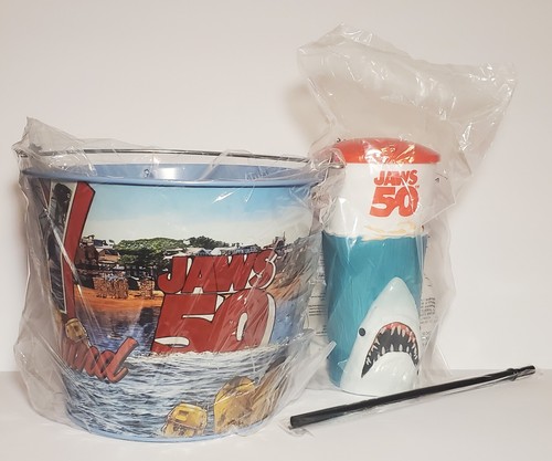 Jaws 50th Anniversary Popcorn Chum Bucket and Cup Combo | eBay