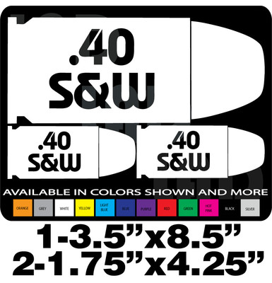 S&W 40 GUN DECALS AMMO CAN LABEL GUN SAFE TOOLBOX RUGER S&W SPRINGFIELD ...