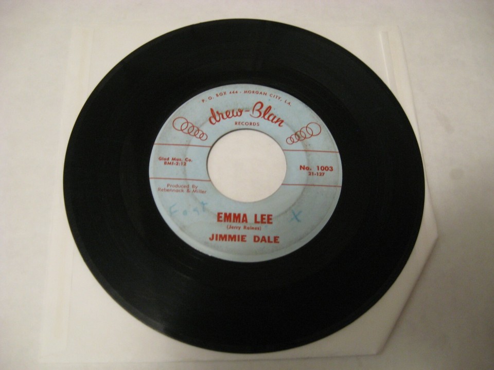 **Jimmie Dale/ My Pride And Joy b/w Emma Lee/ Drew-Blan/ 1961/ Dr. John ...