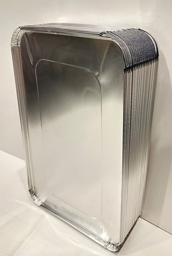 50 Ct Aluminum Foil Lid For Full Size Steam Table Foil Pan Disposable ...
