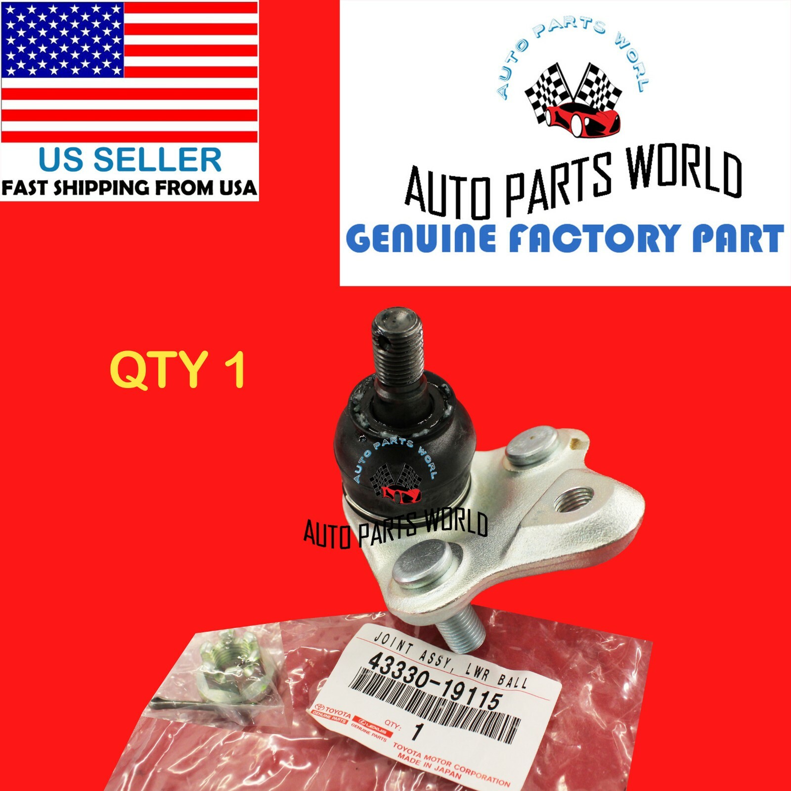 GENUINE OEM TOYOTA COROLLA CELICA PRIUS RAV4 FRONT LOWER BALL JOINT ...