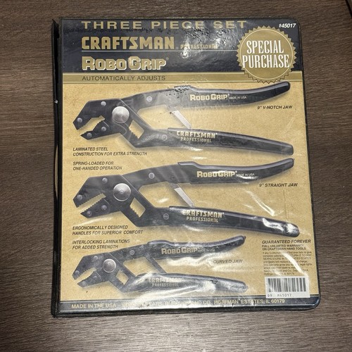 Vintage Craftsman Set Of 3 Robo Grip Pliers USA Tools 45017 | eBay