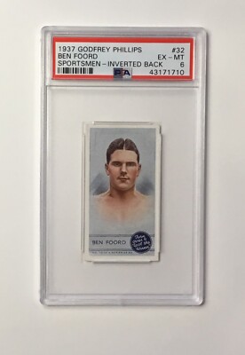 1937 Godfrey Phillips Ben Foord Sportsmen -Inverted Back #32 PSA 6 POP ...
