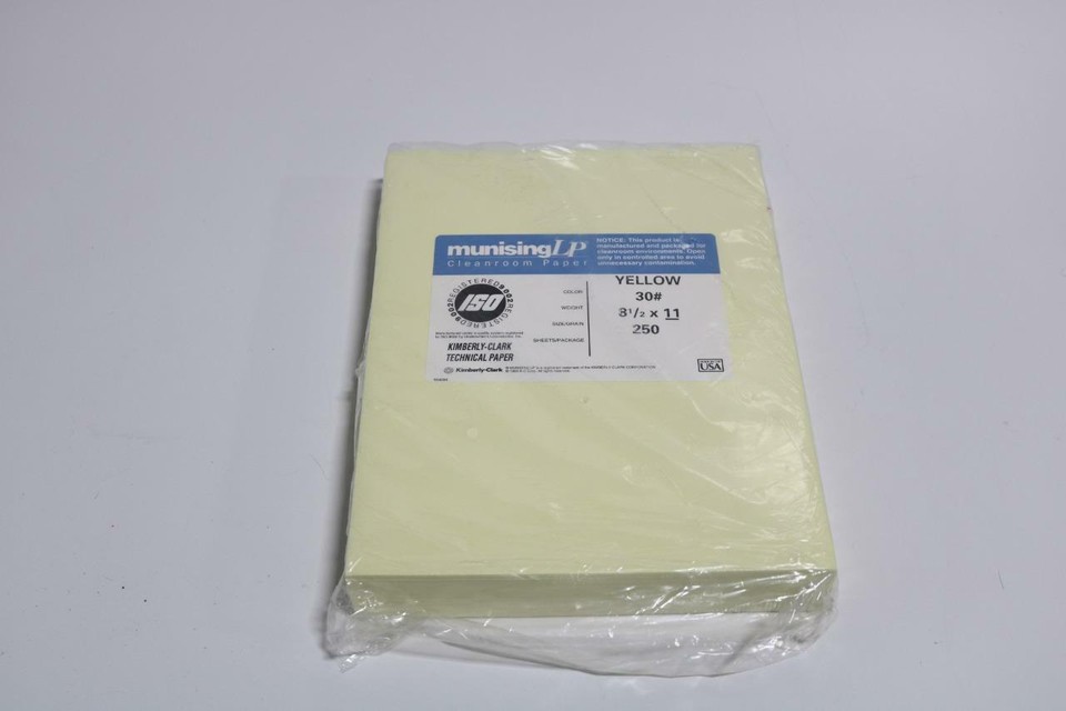Munising LP Yellow 30%23 8.5" x 11" Clean Room Paper 250 Sheets | eBay