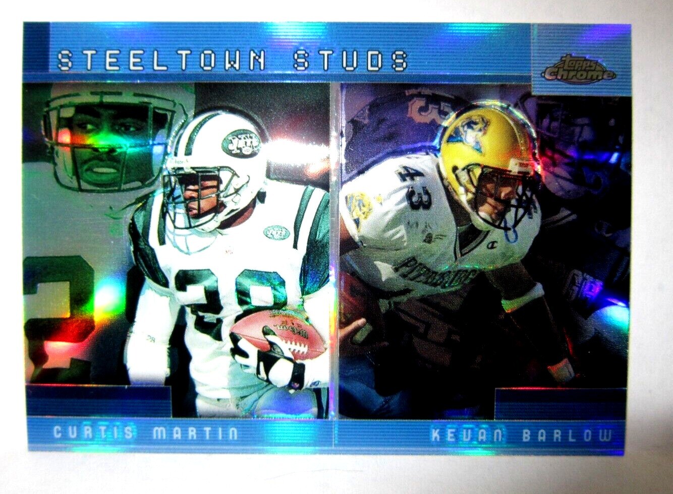CURTIS MARTIN/KEVAN BARLOW 2001 TOPPS CHROME COMBO SILVER REFRACTOR ...