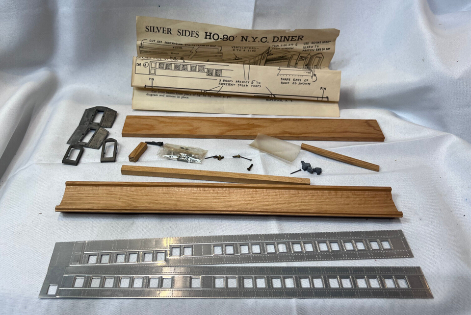 Vtg HO Scale JC Train Model Kits Passenger Kit Silver Sides Coach ...