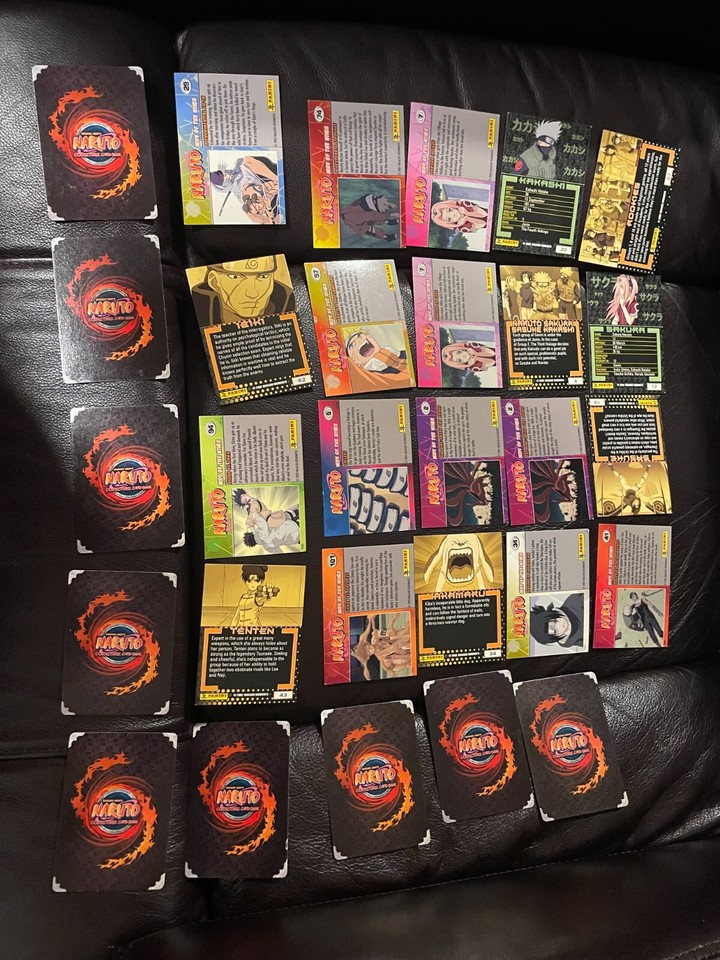 Naruto 2002 Panini/collectors Trading Card Lot (30 cards) (some rookies ...