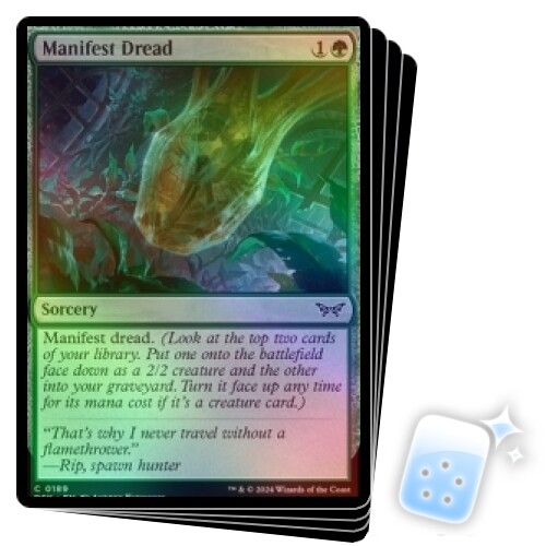 FOIL MANIFEST DREAD X4 Duskmourn: House Of Horror DSK Magic MTG MINT ...
