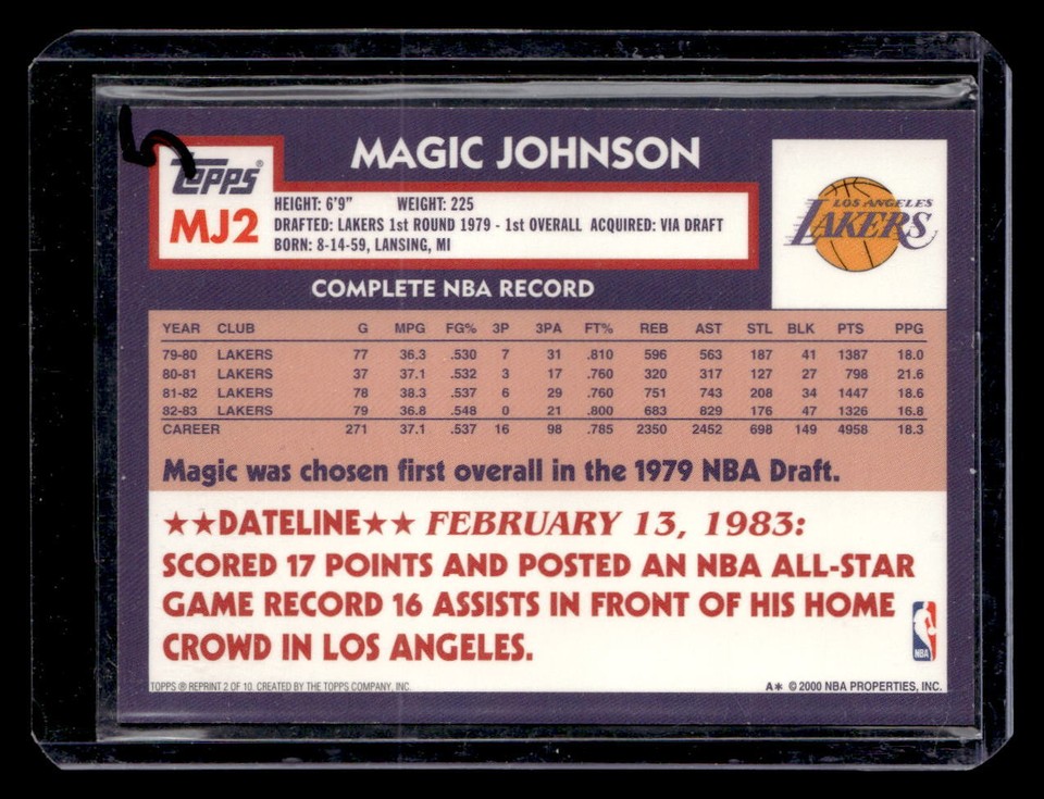 2000-01 Topps #MJ2 Magic Johnson Cards That Never Were | eBay