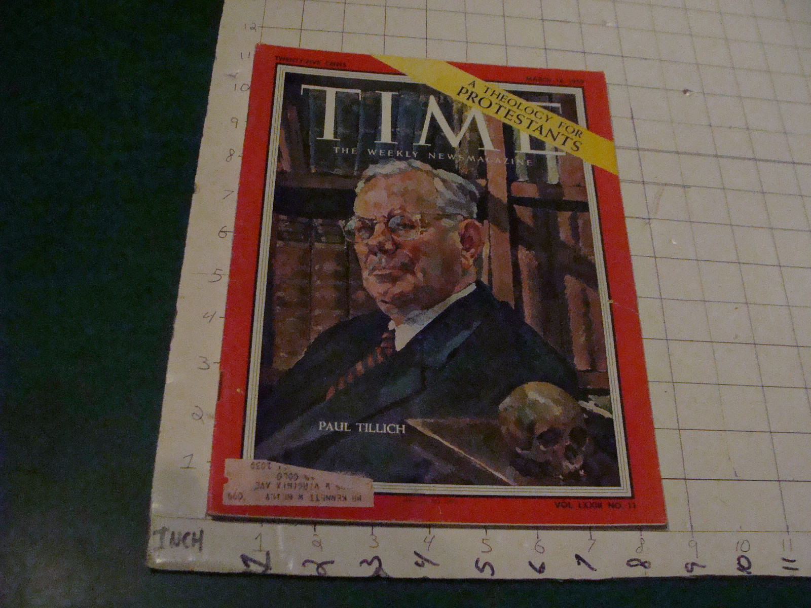 original TIME MAGAZINE: march 9, 1959 PAUL TILLICH cover | eBay