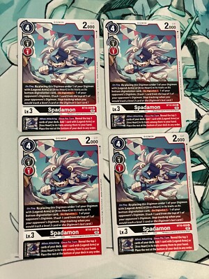 4x Spadamon BT10-059 U (Playset) Digimon CCG | Xros Encounter Near Mint English | eBay