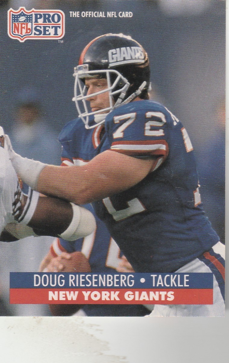 FREE SHIPPING-MINT-1991 NFL Pro set # 599 Doug Riesenberg GIANTS | eBay