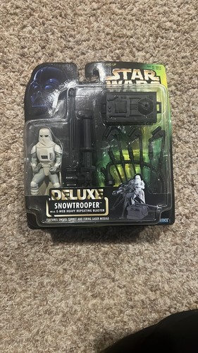 STAR WARS ~ DELUXE Snowtrooper with Heavy Blaster 1995 Power of the ...