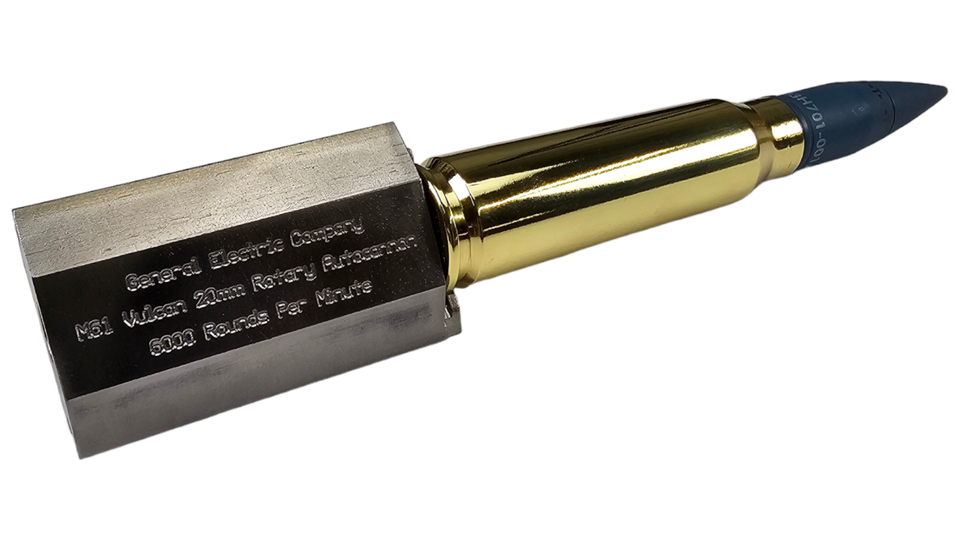 General Electric 20mm M61 Vulcan Bolt PAPERWEIGHT DESK ORNAMENT gatling ...