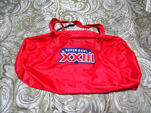 Vintage Super Bowl XXlll (Bengals/49ers) 18" Tote Bag Ex. Cond. NFL TM ...