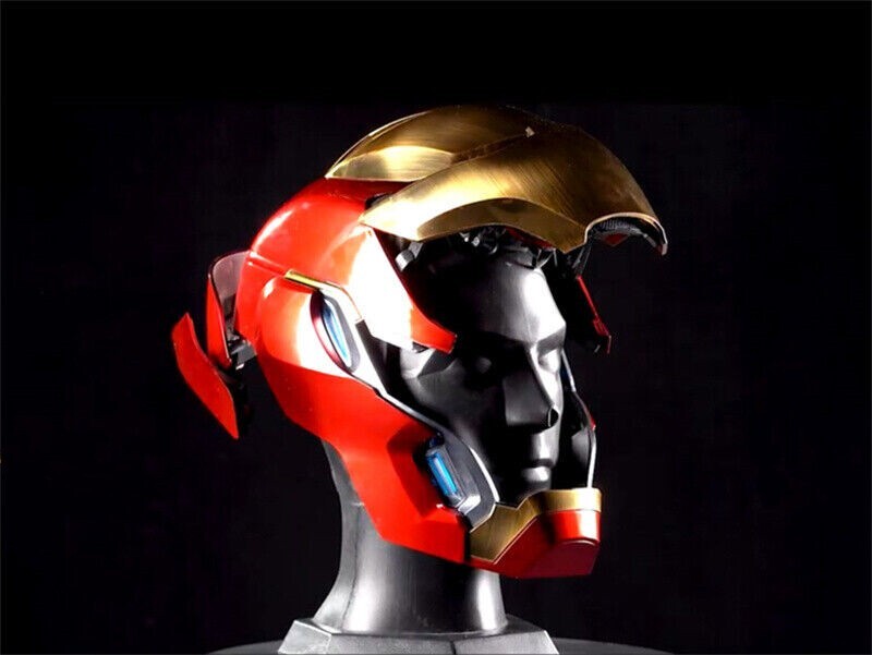 Iron Man MK50 Helmet 1/1 Wearable Voice-command Cosplay Mask Gold ...