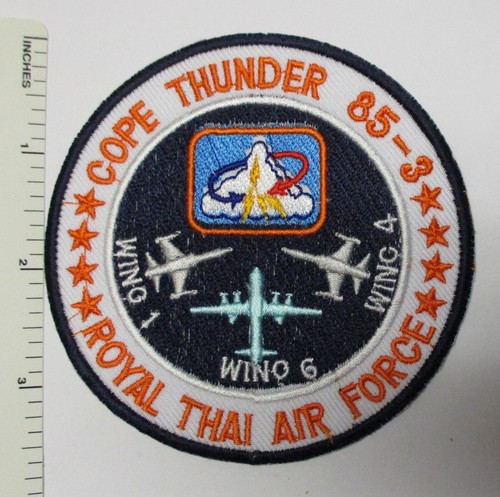 ROYAL THAI AIR FORCE COPE THUNDER 1985 - 3 PATCH Original Vintage ...