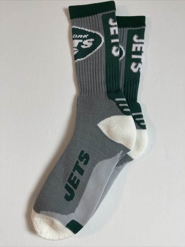 New York Jets Adult Crew Socks- 1 Pr Large High Quality New Free Ship ...