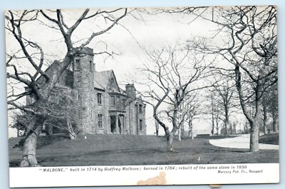 POSTCARD Malbone Rebuilt 1850 Newport Rhode Island Stone House | eBay