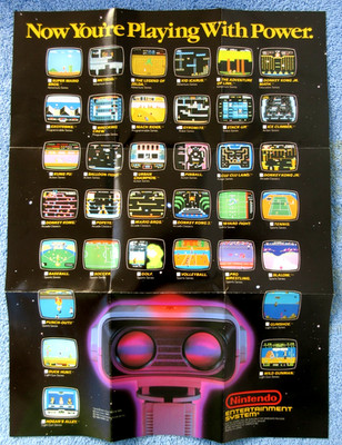 Vintage 1987 Nintendo NES Video Game Poster/Catalog Donkey Kong Mario ...