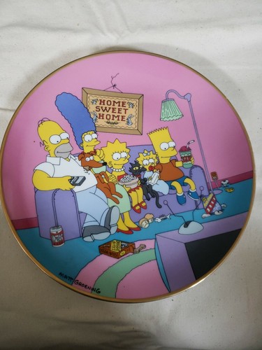 The SIMPSONS "A Family For the 90'S" '8" Plate #9402 Signed | eBay