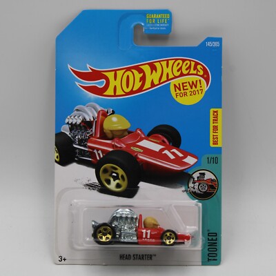 Hot Wheels Head Starter Red New For 2017 Tooned 1/10 145/365 | eBay