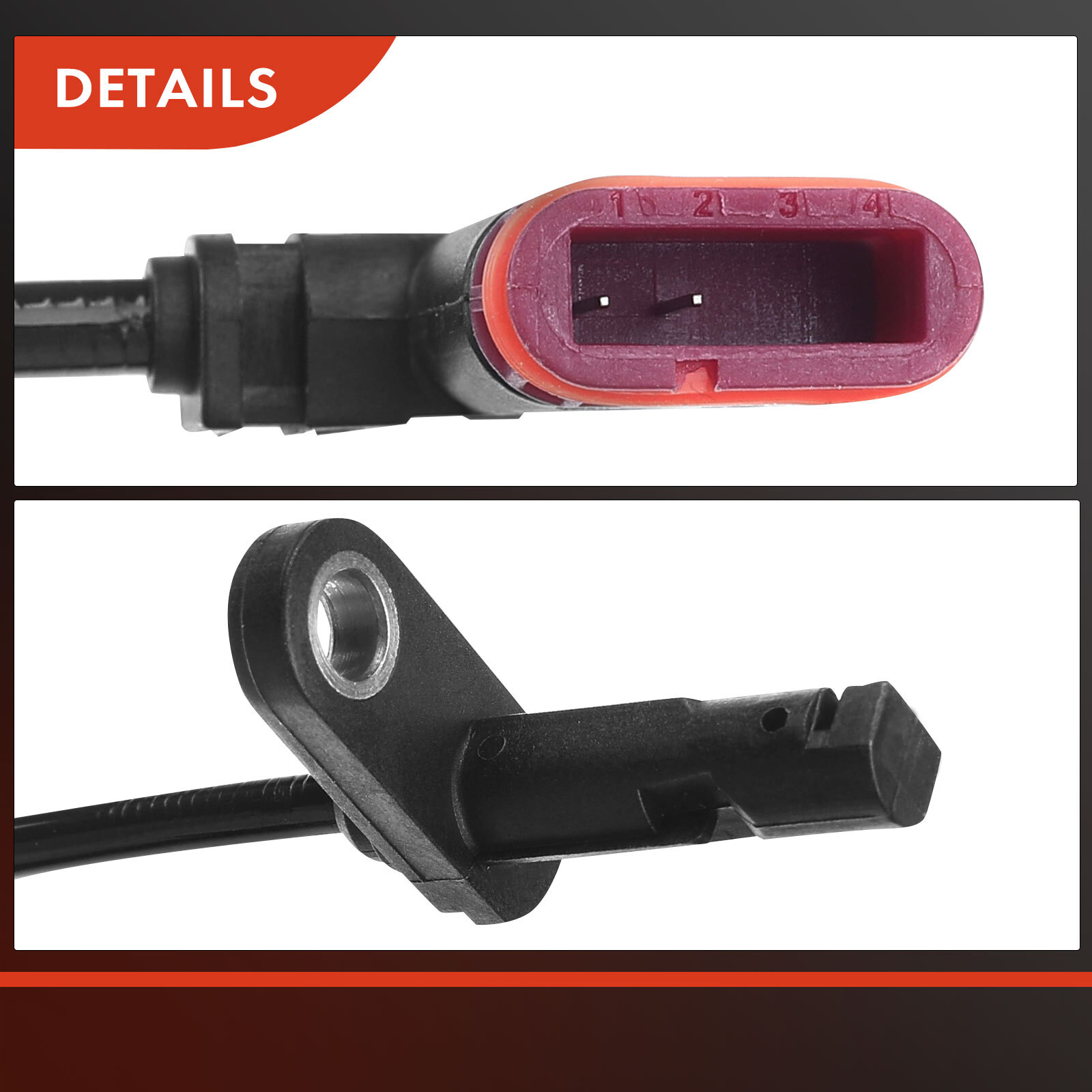 4Pcs Front & Rear ABS Wheel Speed Sensors for Mercedes-Benz E350 E550 ...