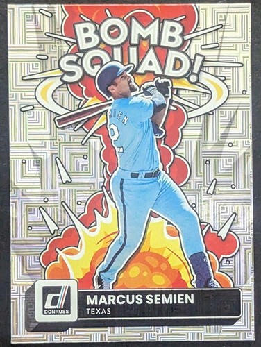 Marcus Semien Texas Rangers 2022 Panini Donruss Bomb Squad Vector #BS-4 ...