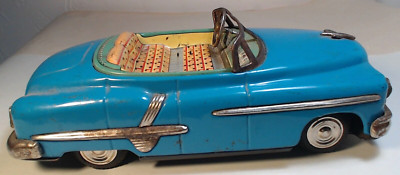Vtg CHIKO 1950's Friction Large Tin Sedan Car JAPAN "AS IS" No Seat ...