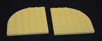 (2) 6x6 Cool Yellow Quarter Round Wing / Corner Base Plate Bricks ~ New ...