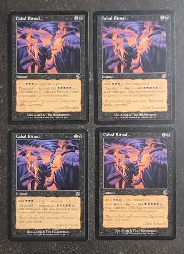 4x Set MTG Cabal Ritual - Torment Magic the Gathering LP | eBay