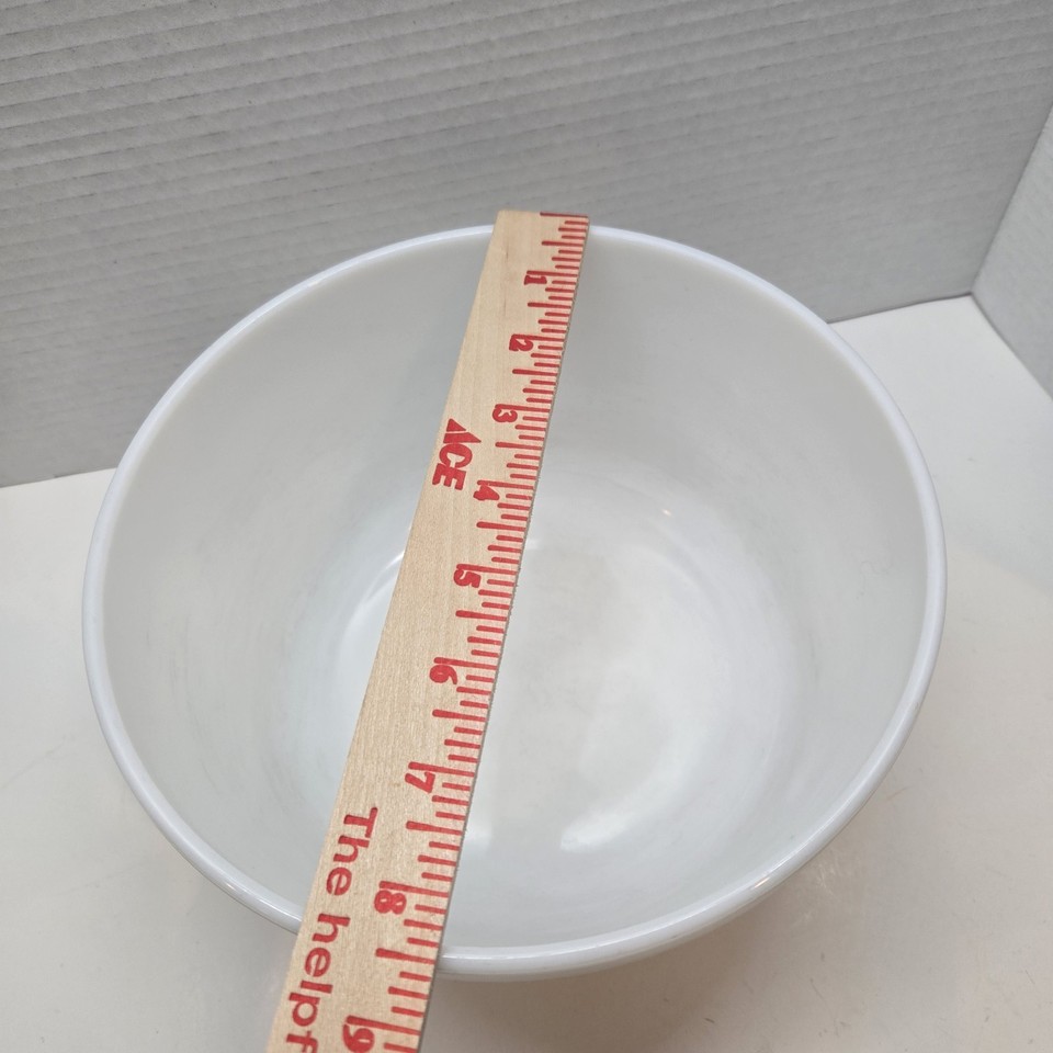Hamilton Beach PYREX Vintage White Milk Glass Mixing Bowl 9” Wide USA ...