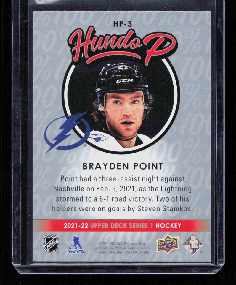 Brayden Point 2021-22 Upper Deck #HP-3 Hundo P | eBay