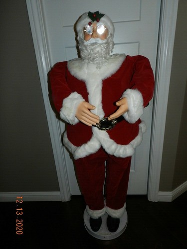5' FOOT LIFE SIZE SANTA CLAUS CHRISTMAS PROP RARE does not sing or ...