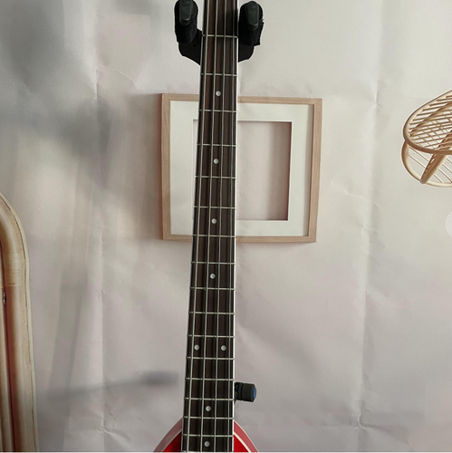 Custom 4-strings Electric Bass Guitar Water Drop Red S-S Pickups Free ...