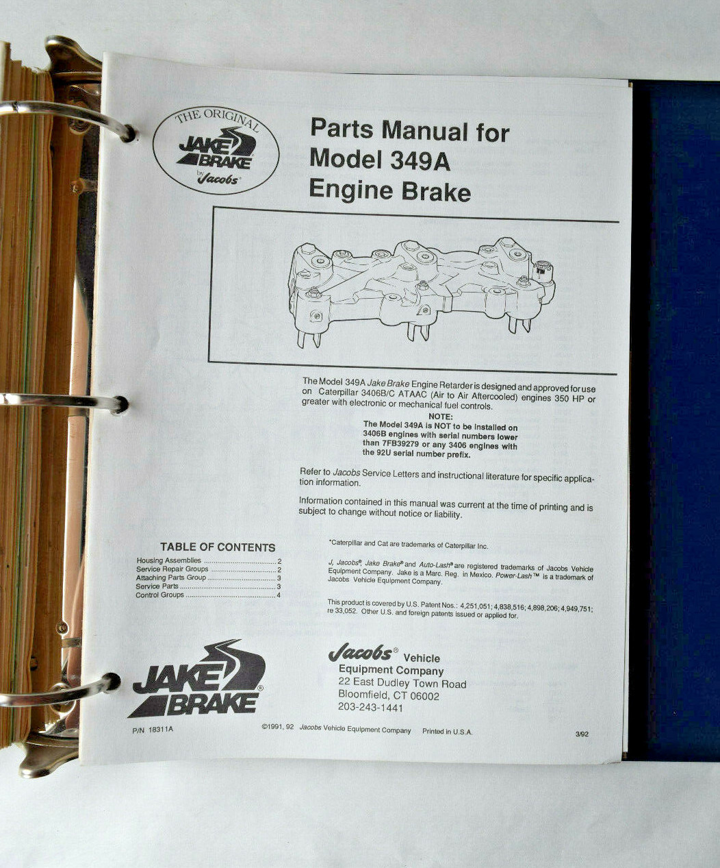 Jacobs Engine Brake Information Installation / Parts Manuals ...