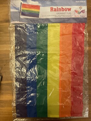 Rainbow Flag Pride - fun novelty gift 12x18" grommets 2 sided Boating ...