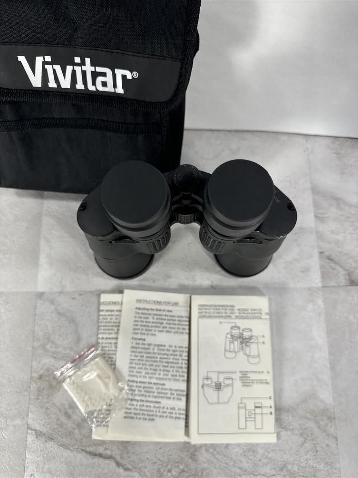 VIVITAR BINOCULARS W/ CARRYING CASE 7x50 COATED OPTICS 297 FEET AT ...