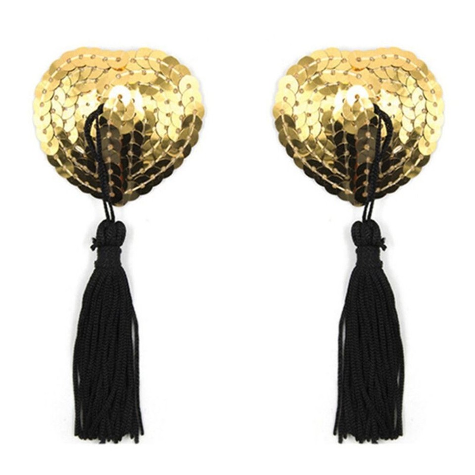 1 Pair Tassel Heart Shape Bra Breast Bra Women Lingerie Hot Nipple ...