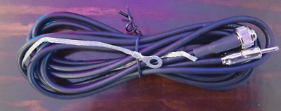 10FT CB ANTENNA JUMPER WIRE WITH GROUND CABLE AM/FM MOTOROLA DIN ISO ...