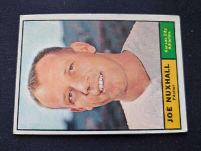 1961 Topps Baseball Card # 444 Joe Nuxhall - Kansas City Athletics (VG ...