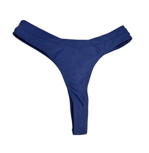 Boutine LA NWT swim pale blue chic 80's bottoms size S thong minimalist ...